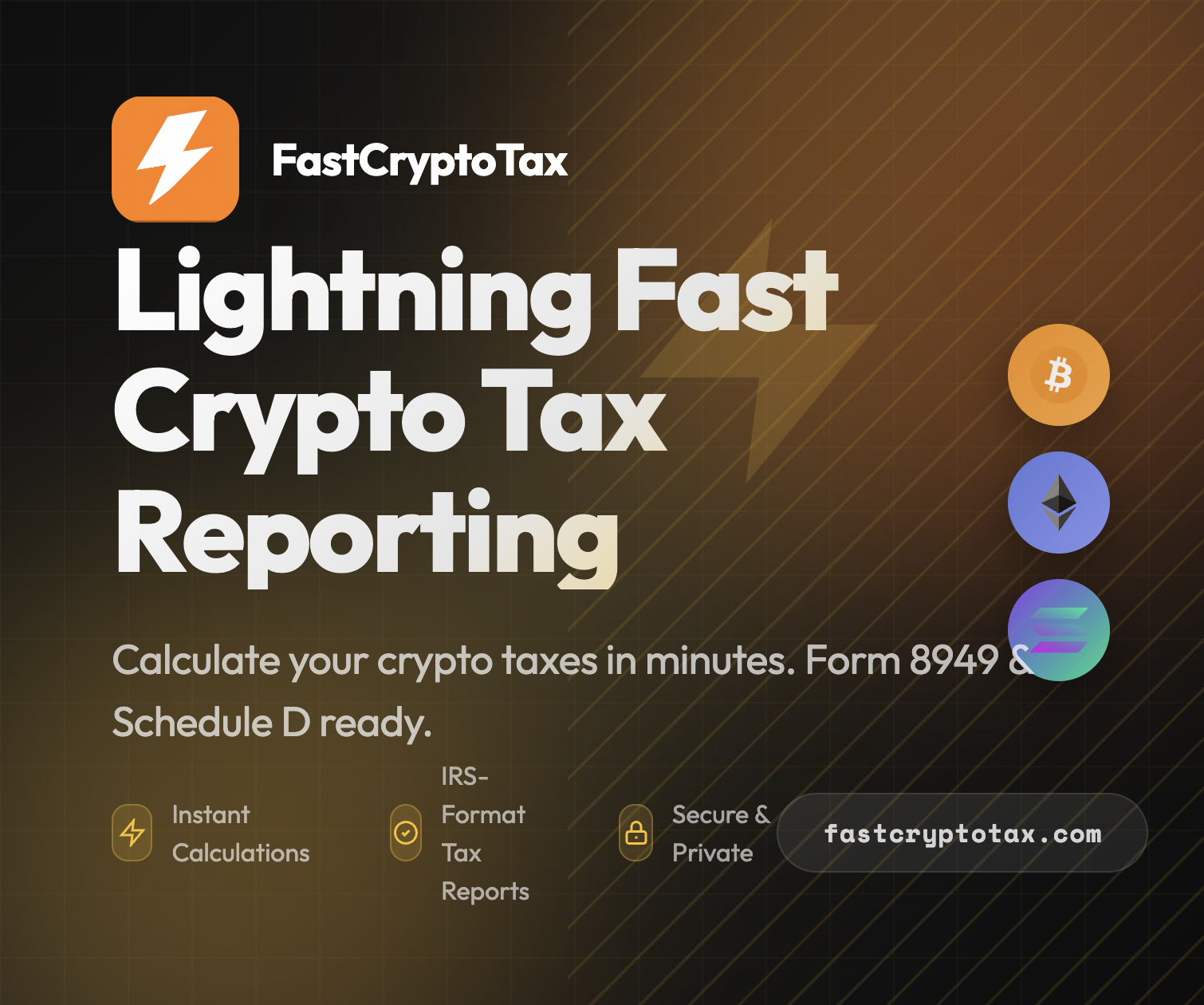 FastCryptoTax - Lightning Fast Crypto Tax Reporting